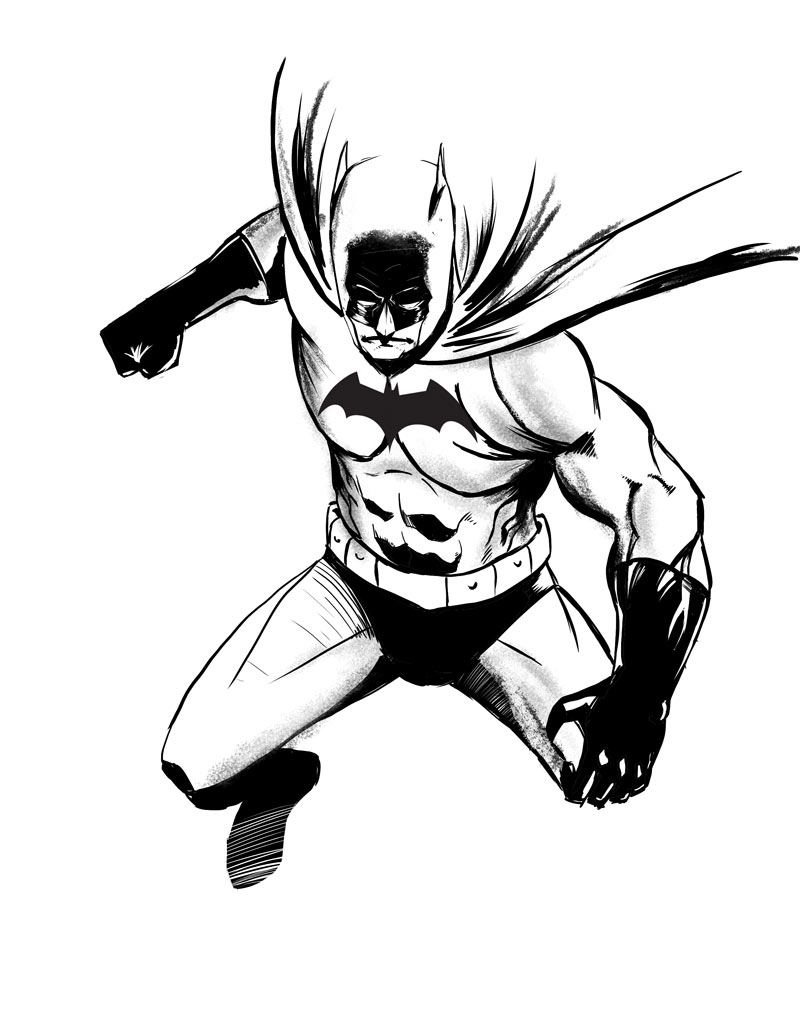 Batman Full Body Drawing